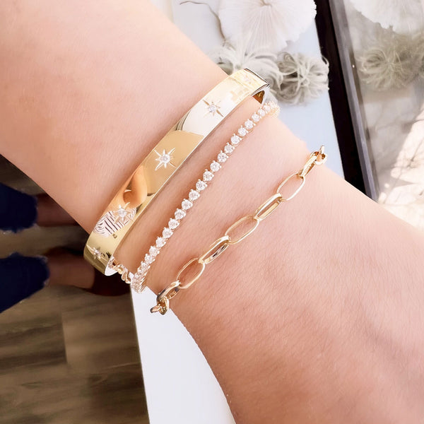 Hand Made Chain Bracelet | Solid Gold Link Bracelet | Liven Handmade ...