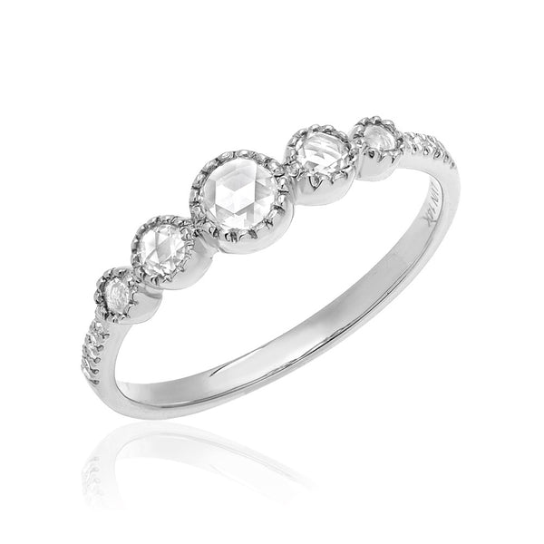 Graduated Diamond Ring | Five Diamond 14k Wedding Band | Shop Liven ...